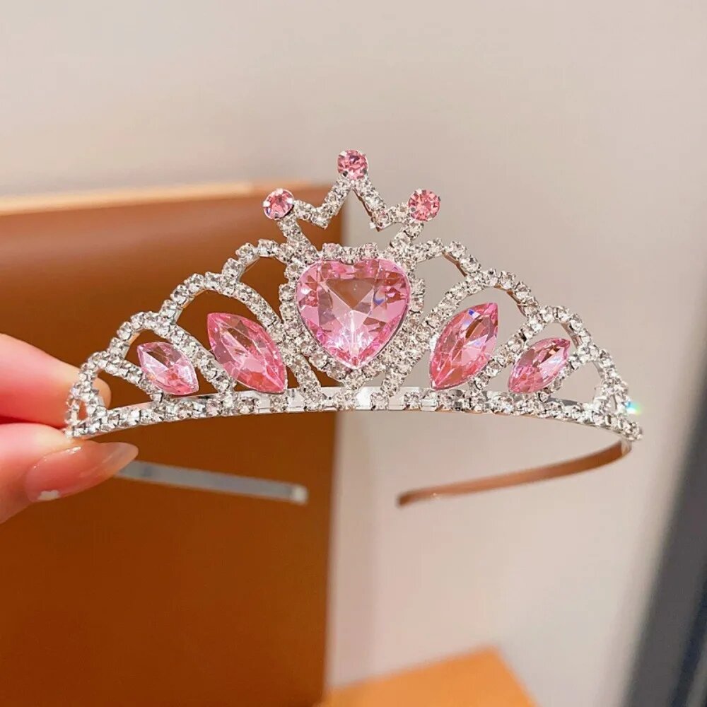 Корона для девочки Pink Triangle, хрустальная
