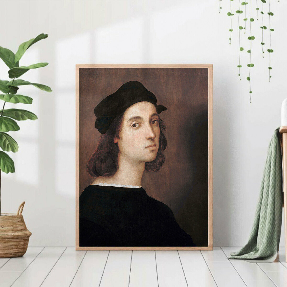 Постер "Рафаэль автопортрет репродукция" 40x50 без рамки на стену для интерьера