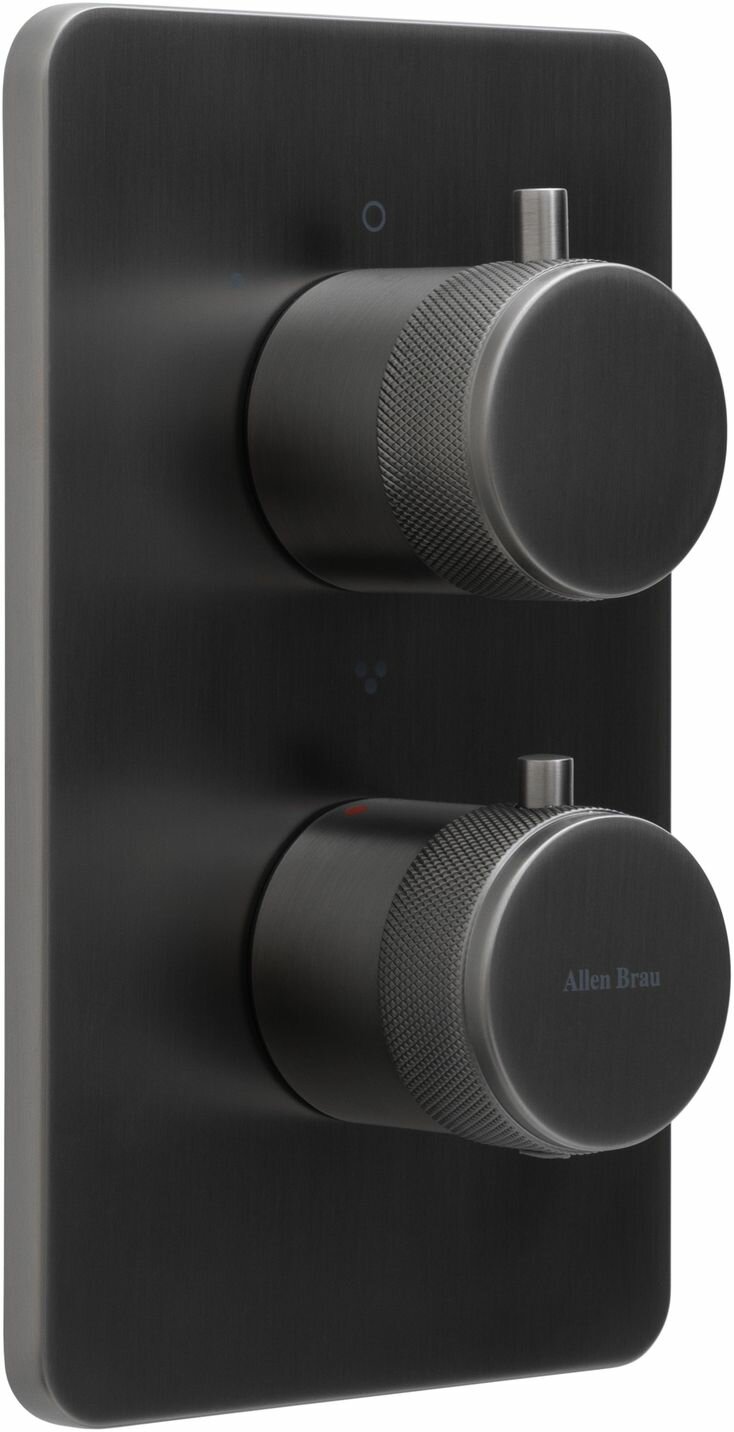 Смеситель для ванны Allen Brau Priority 5.31314-MG (с внутренней частью, 3 выхода) графит браш