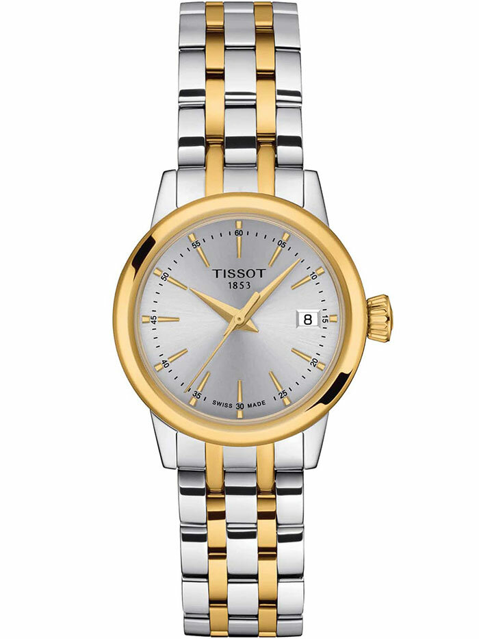 Наручные часы TISSOT T-Classic, серебряный, золотой — фото 1