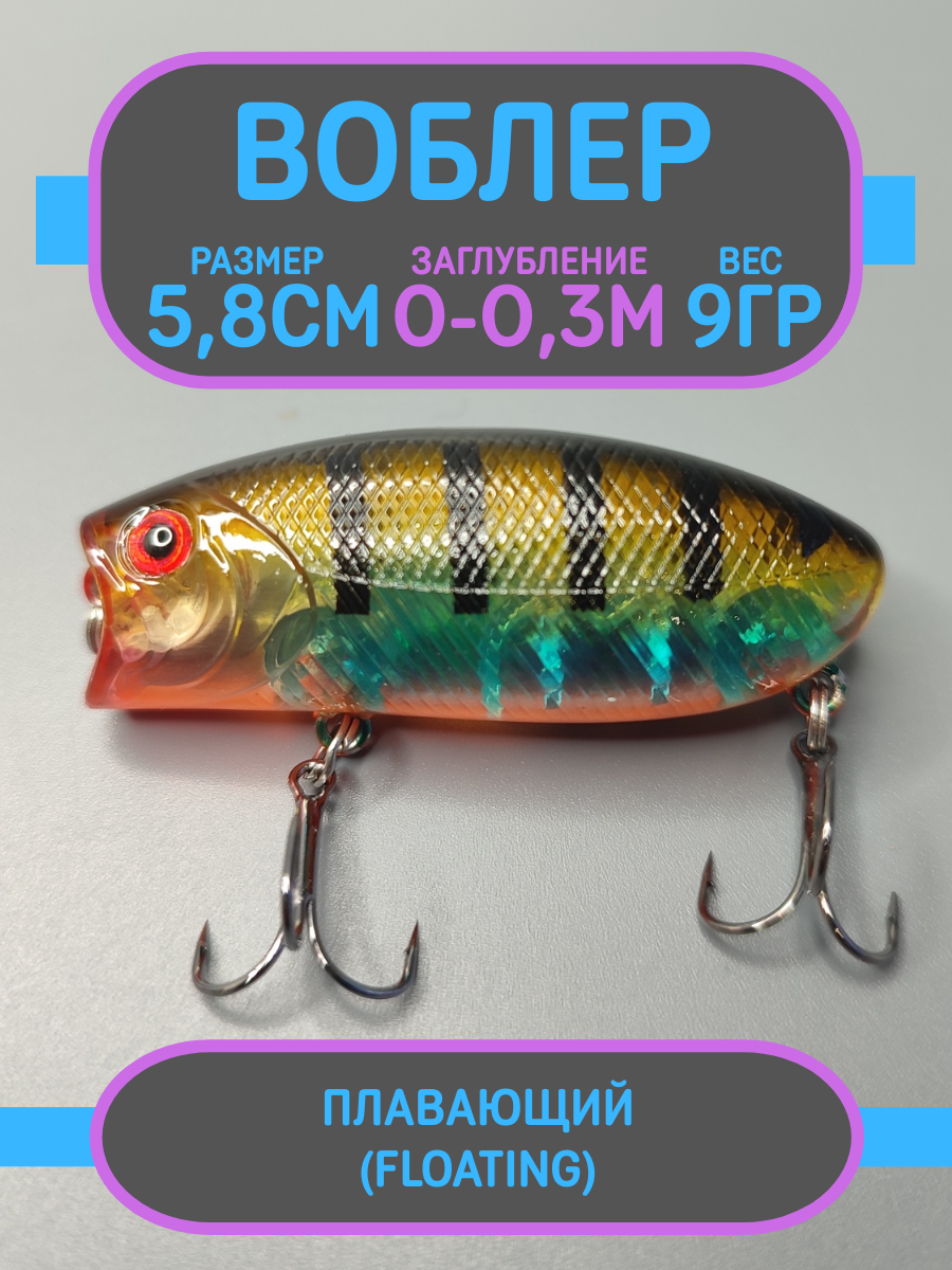 Воблер поппер Малас