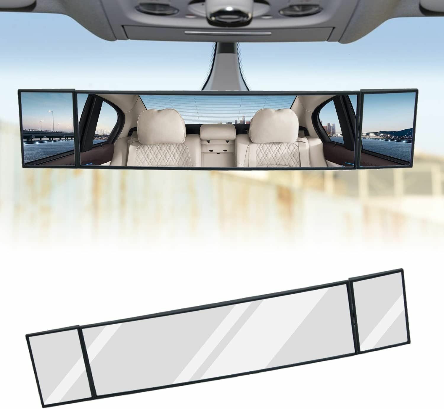 Автомобильное зеркало Мояэкономка с расширенным полем зрения и ящиками для хранения, арт. SD-2411