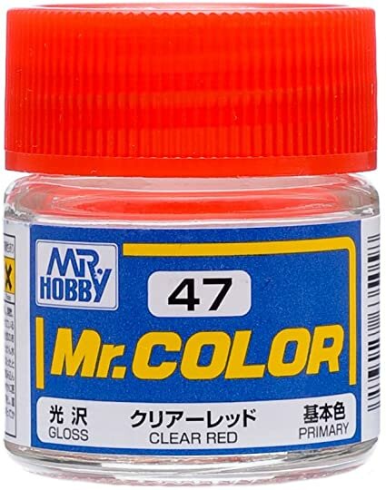 C 47 краска художественная т. м. MR.HOBBY 10мл CLEAR RED
