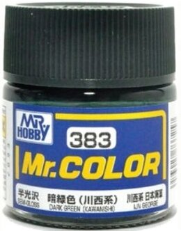 C383 краска художественная т. м. MR.HOBBY 10мл Dark Green Kawanishi