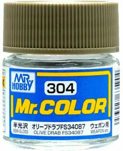 C304 краска художественная т. м. MR.HOBBY 10мл OLIVE DRAB FS34087