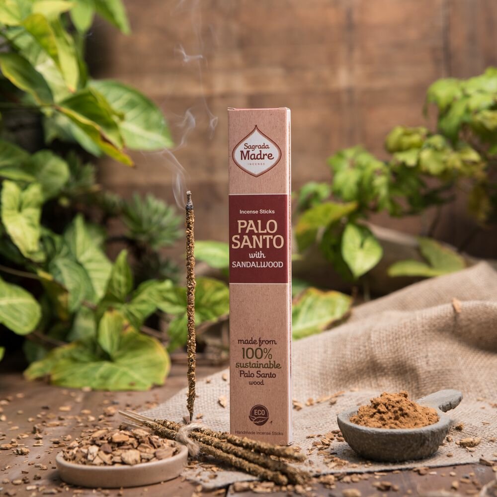 Incense Stick PALO SANTO with SANDALWOOD, Sagrada Madre (Благовония серии пало санто и сандал, Саграда Мадре), уп. 8 палочек