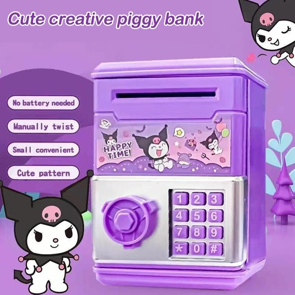 Копилка сейф для денег детская электронная, электронная для бумажных денег, купюр, Интерактивная игрушка подарок для девочки