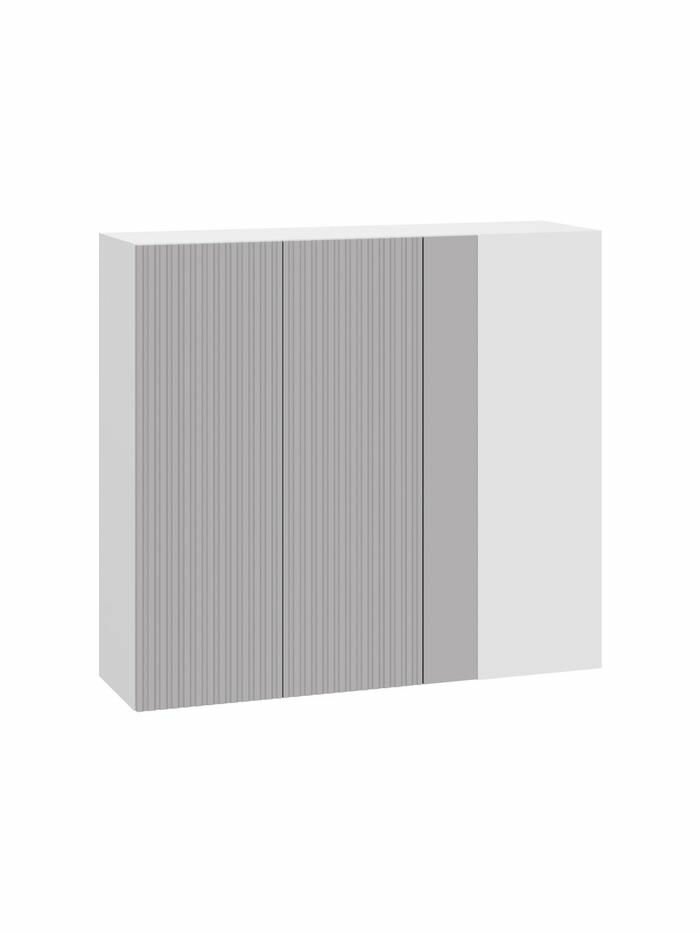 Кухонный модуль навесной, угловой шкаф Стайер с полками, 100х29.6х91.2 см, Белый / Нео