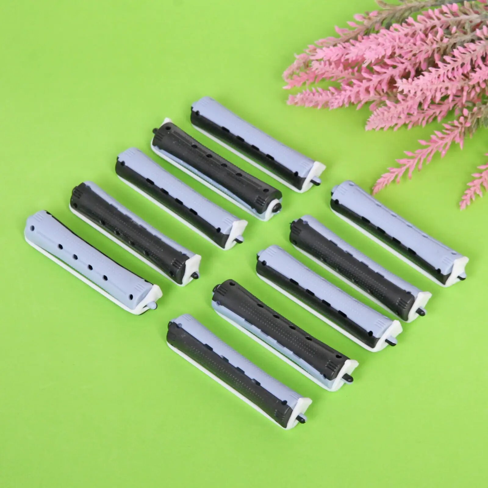 Бигуди пластиковые для завивки волос, 10 шт, диаметр 18 мм, с фиксацией