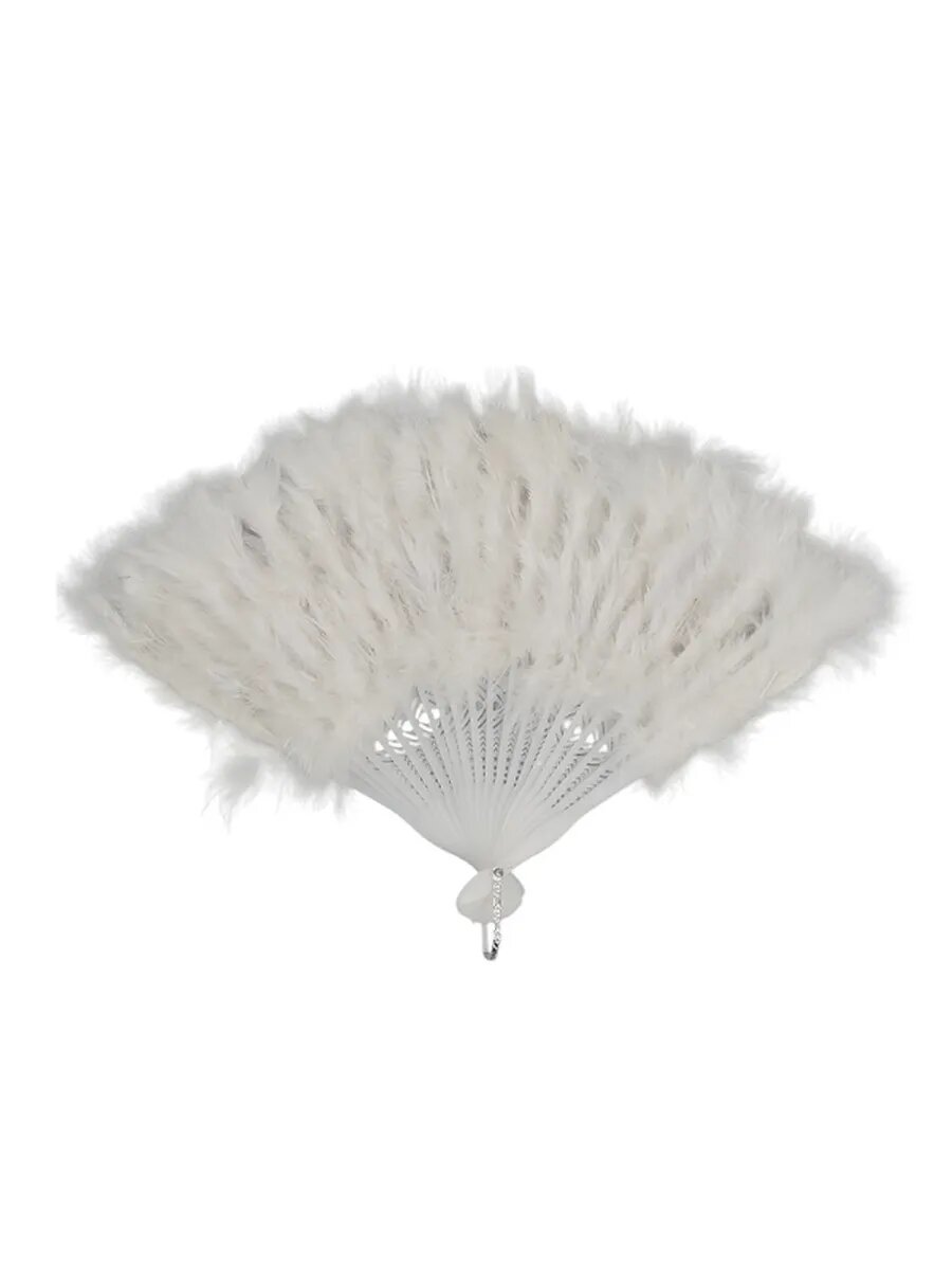 Веер из перьев Белый, , 1 шт. / Веселый праздник