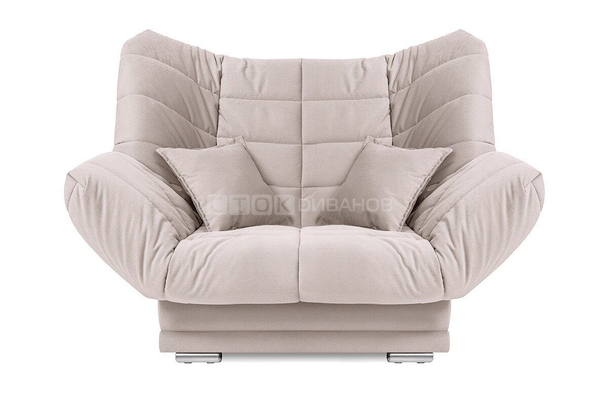 Кресло Сток Диванов Марко White белый, механизм клик-кляк, съёмный чехол