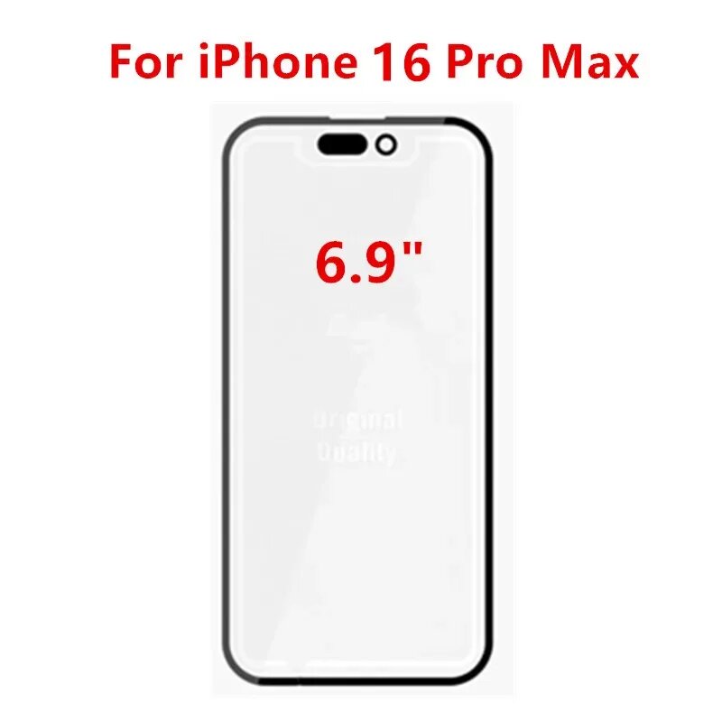 16 Pro Наружное стекло для iPhone 16 Pro Max Plus 16Plus Ремонт передней панели сенсорного экрана Запчасти для ремонта ЖК-дисплея + OCA 16Pro Max