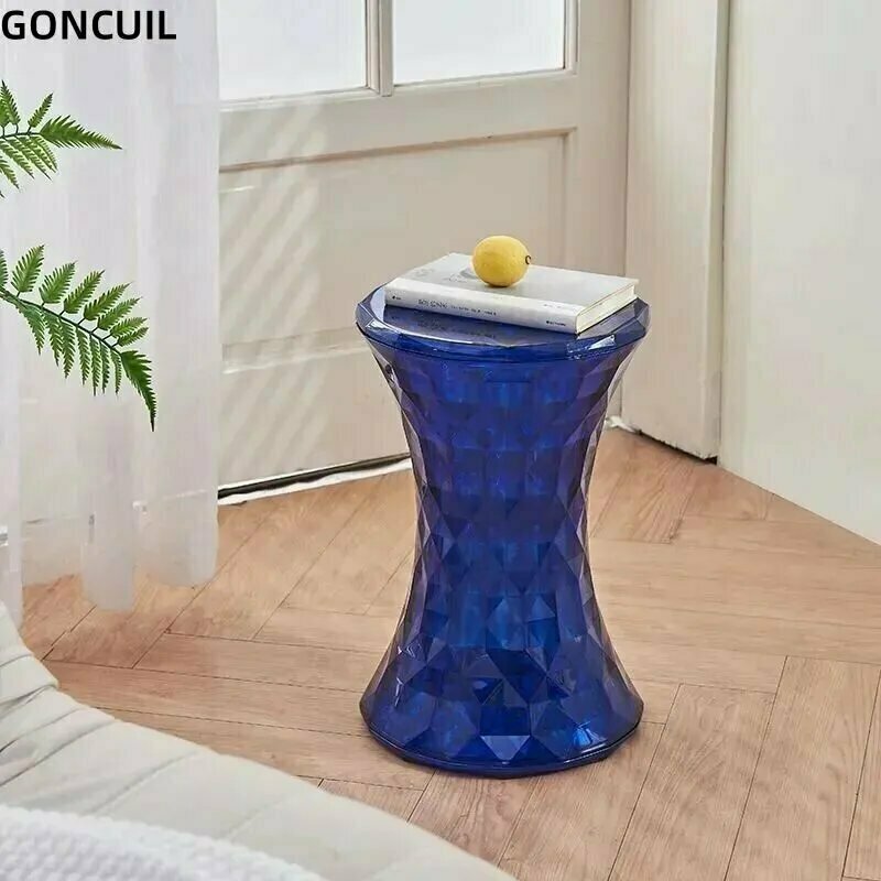 Табурет GONCUIL, каркасный, седловидный, темно-синий, 31х31х47 см