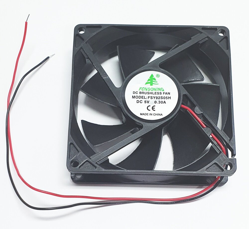 Вентилятор 92x92x25 Fonsoning FSY92S05H, 4000rpm, 32dB(M), 0.3A, 2pin, 5V