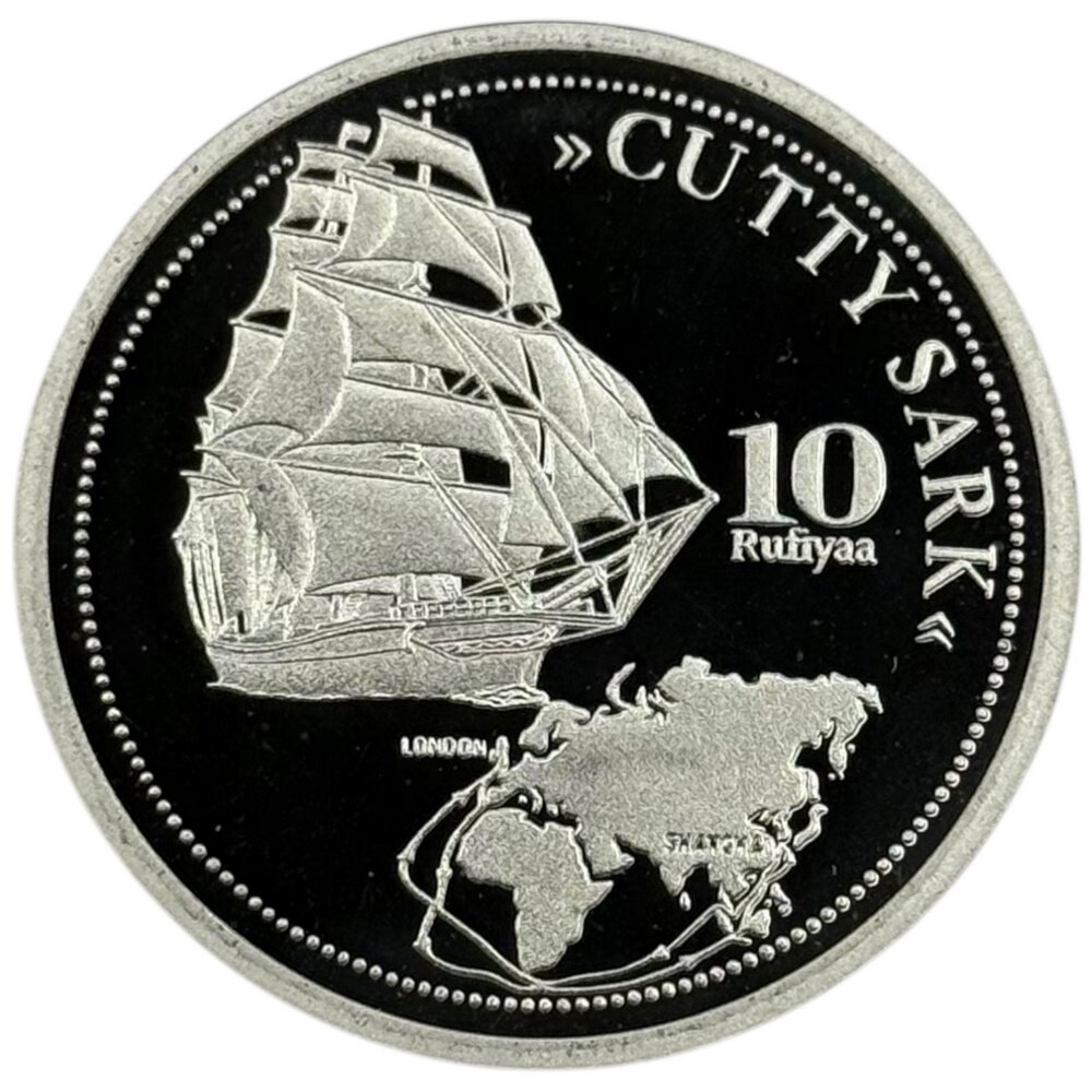 Мальдивские острова (Мальдивы) 10 руфий 2011 г. (AH 1432) (Катти Сарк) (Proof)