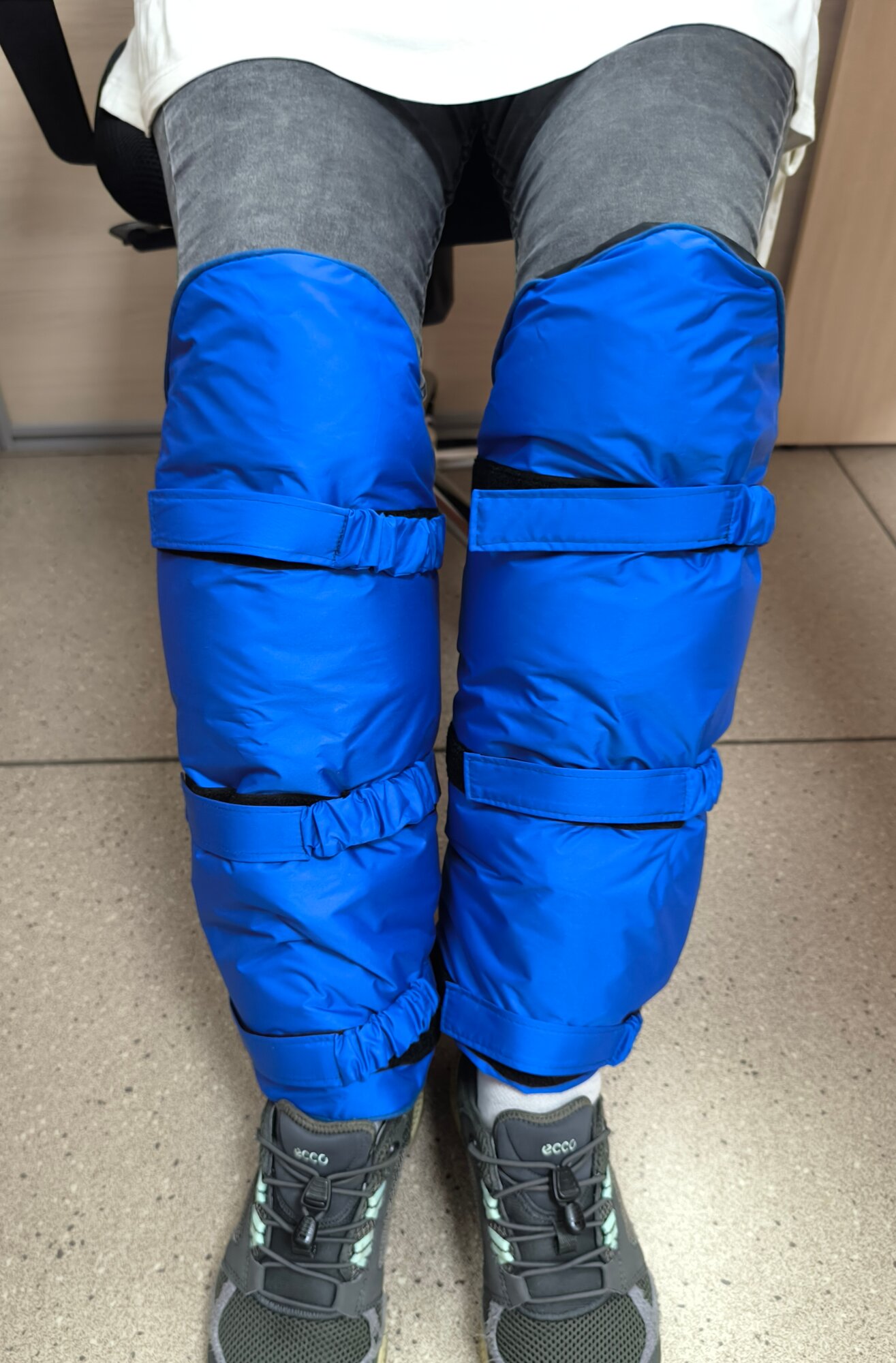 Комплект накладок АсониЯ с микросферами (ботфорты), для ног, рук, спины, регулируемая поддержка, синие, 2 шт