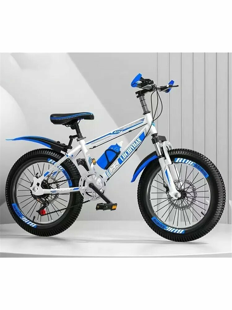 Велосипед BMX, Гибрид, Горный, 20', 9-скоростей, 150-160cm, Белое светло-голубой