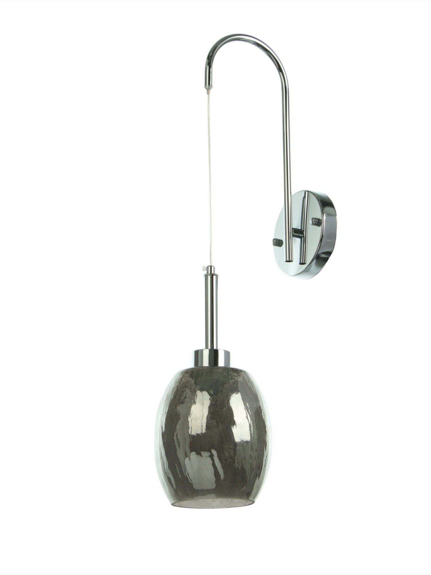 Бра BayerLux «Кейти», E27, 40 Вт, IP20, металл, стекло, цвет серебро