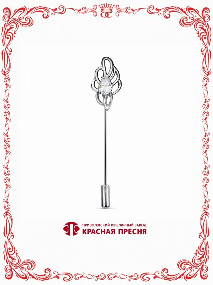 Брошь, фианит