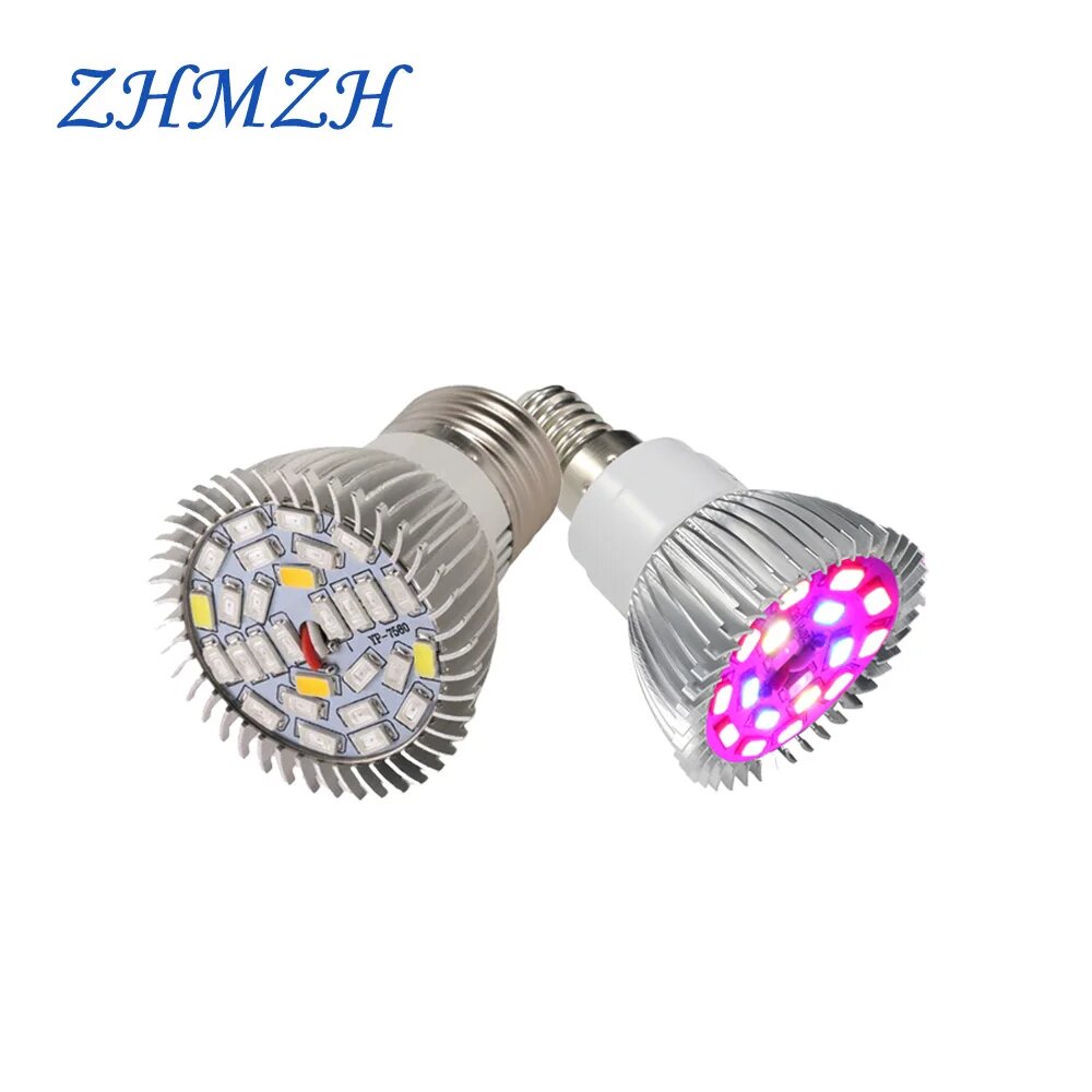 Фитолампа ZHMZH 18/28 светодиодов полный спектр 220В 28LEDs, ГУ10