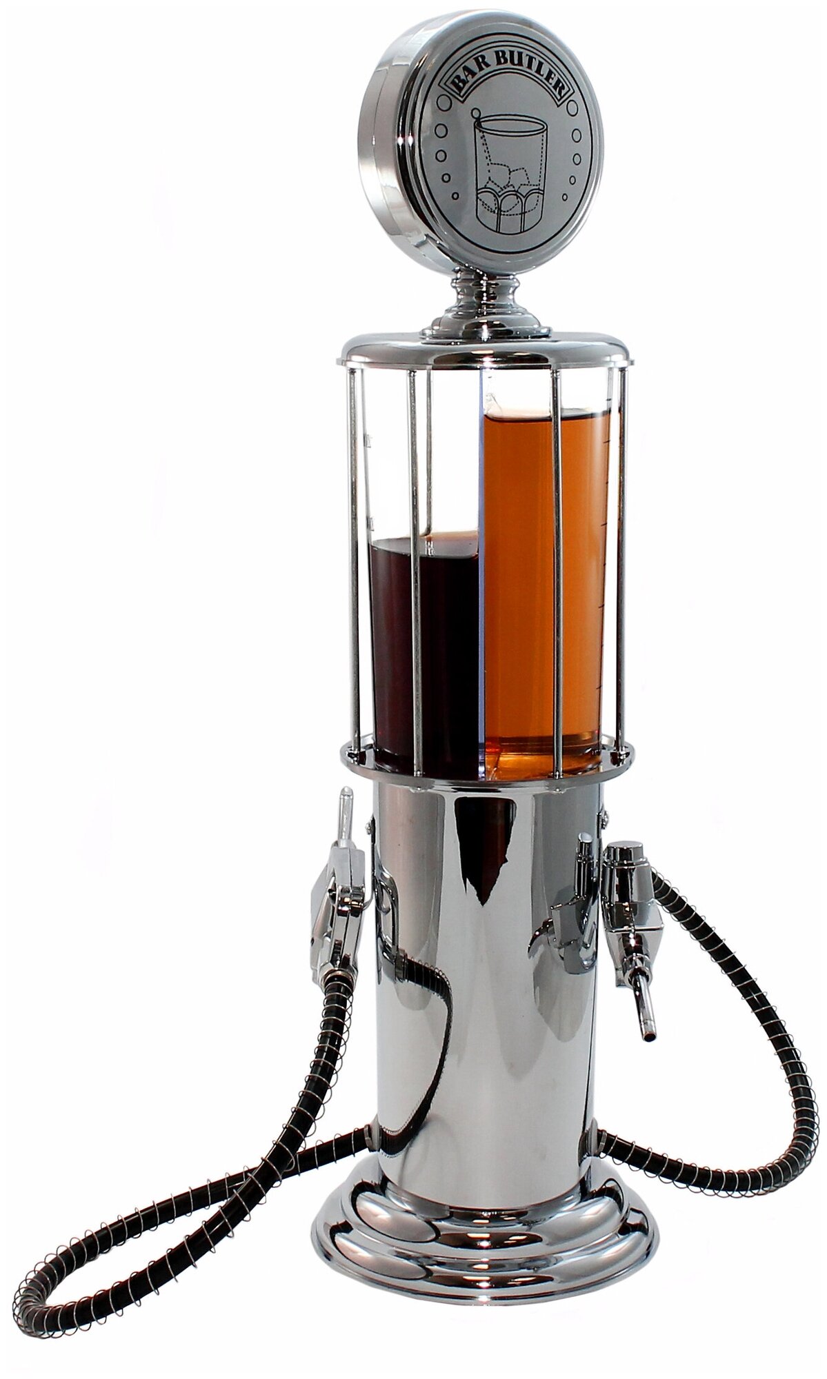 Дозатор для напитков Бензоколонка 2 пистолета, диспенсер кухонный для газировки лимонада, подарок мужчине, для вечеринок