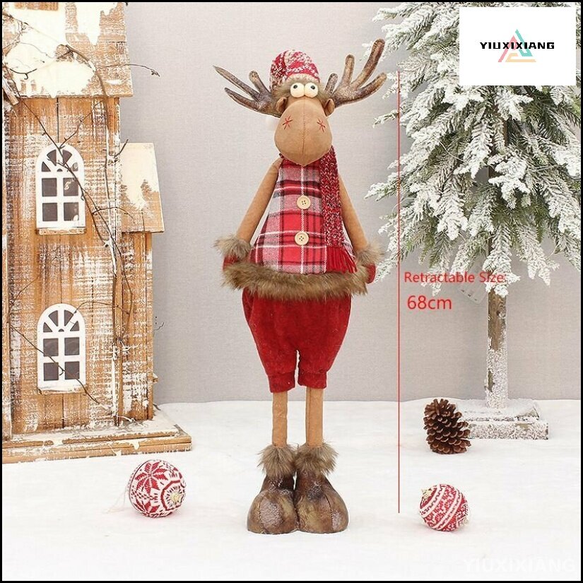 Эксклюзивный новогодний олень 68 см для украшения ели модель red YF201897B1r
