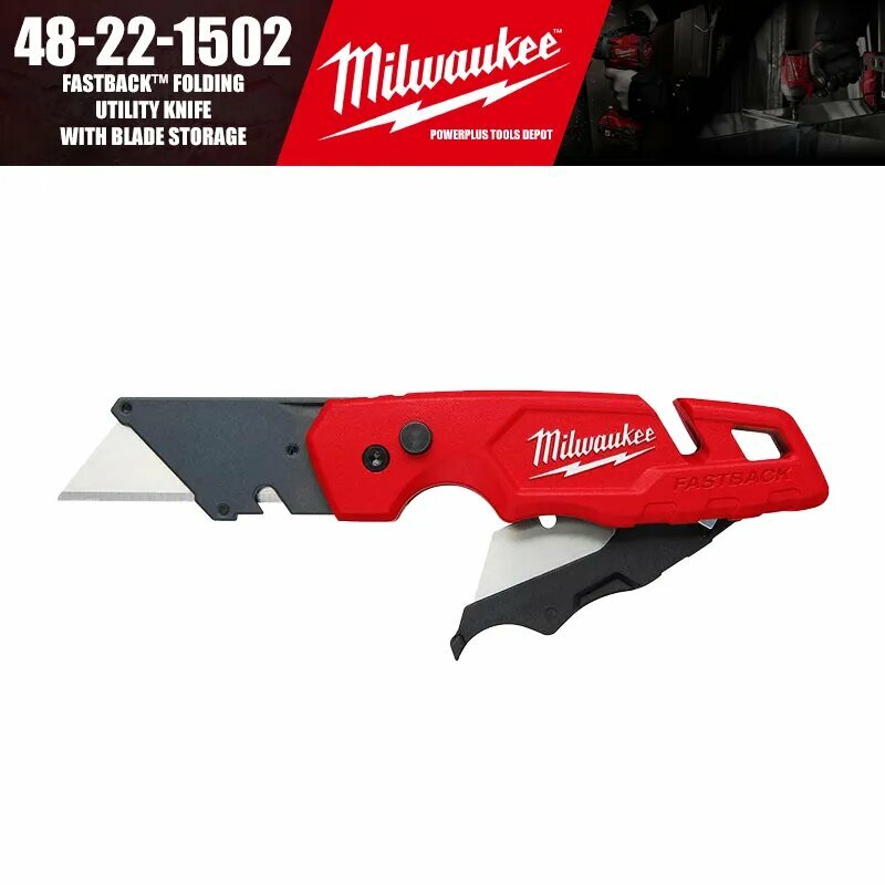 Milwaukee 48-22-1502 Складной хозяйственный нож с хранилищем для лезвий Разборка и резка электрики Нож канцелярский