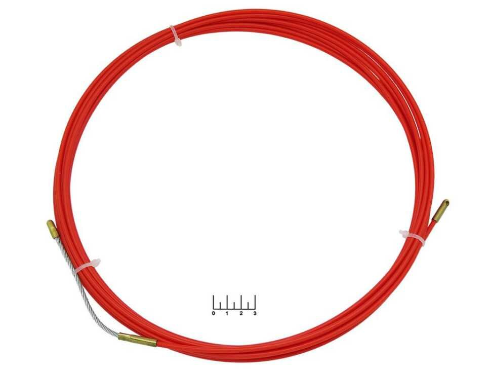 Струна для протяжки кабеля 3.5мм 7м мини УЗК красная (47-1007)