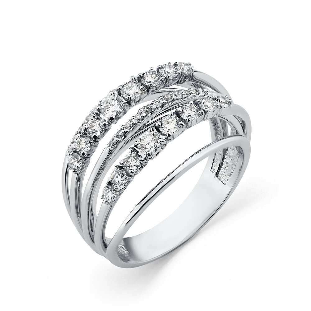 Кольцо, белое золото, 585 проба, бриллиант