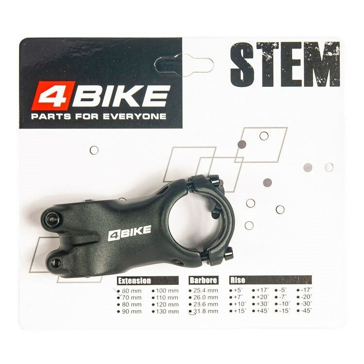 4BIKE Вынос руля 4BIKE, алюминиевый, TDS-C301, L:60, R:+6°, D:31.8мм