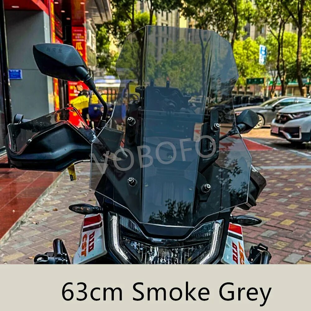 Для Cyclone RX600 RX401 RX 401 600 лобовое стекло мотоцикла, прямая линия, лобовое стекло, ветровое стекло, приподнятый и расширенный дефлектор ветра 63cm Smoke Grey