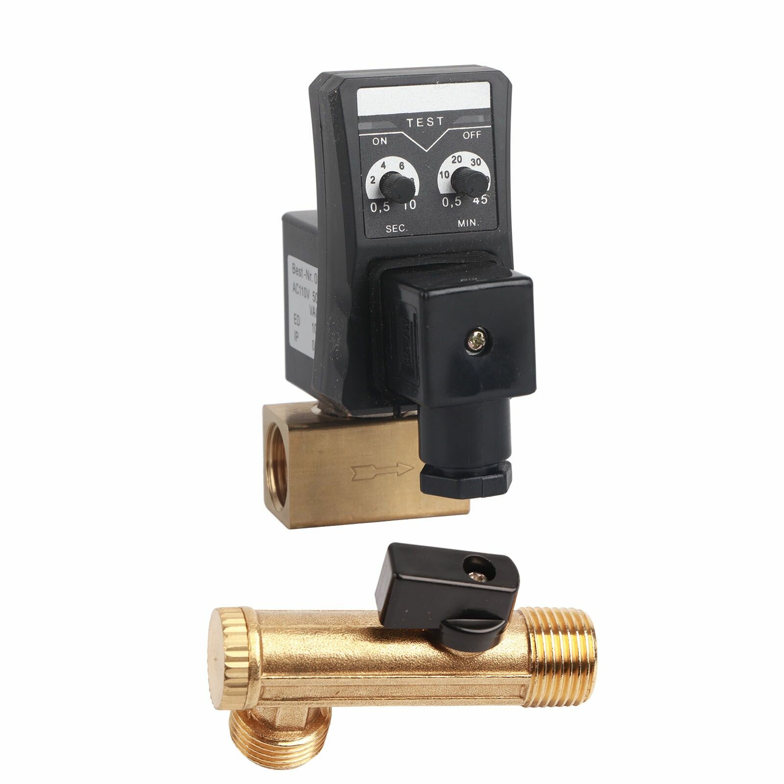 Электронный дренажный клапан с таймером Автоматический дренажный клапан для сушильной машины воздушного компрессора 110 В