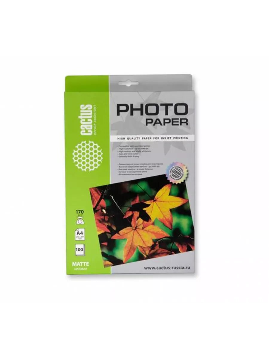 Фотобумага CS-MA4170100 A4/170г/м2/100л. белый матовое