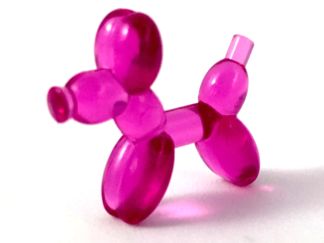 Minifigure, Utensil Balloon Dog, 35692 Trans-Dark Pink U