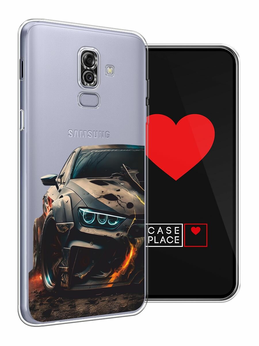 Чехол на Samsung Galaxy J8 / Самсунг Галакси Джей 8 с принтом "На износ", прозрачный — фото 1