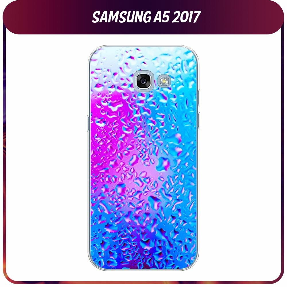Чехол на Samsung Galaxy A5 2017 / Самсунг Галакси А5 2017 с принтом "Капли на стекле"