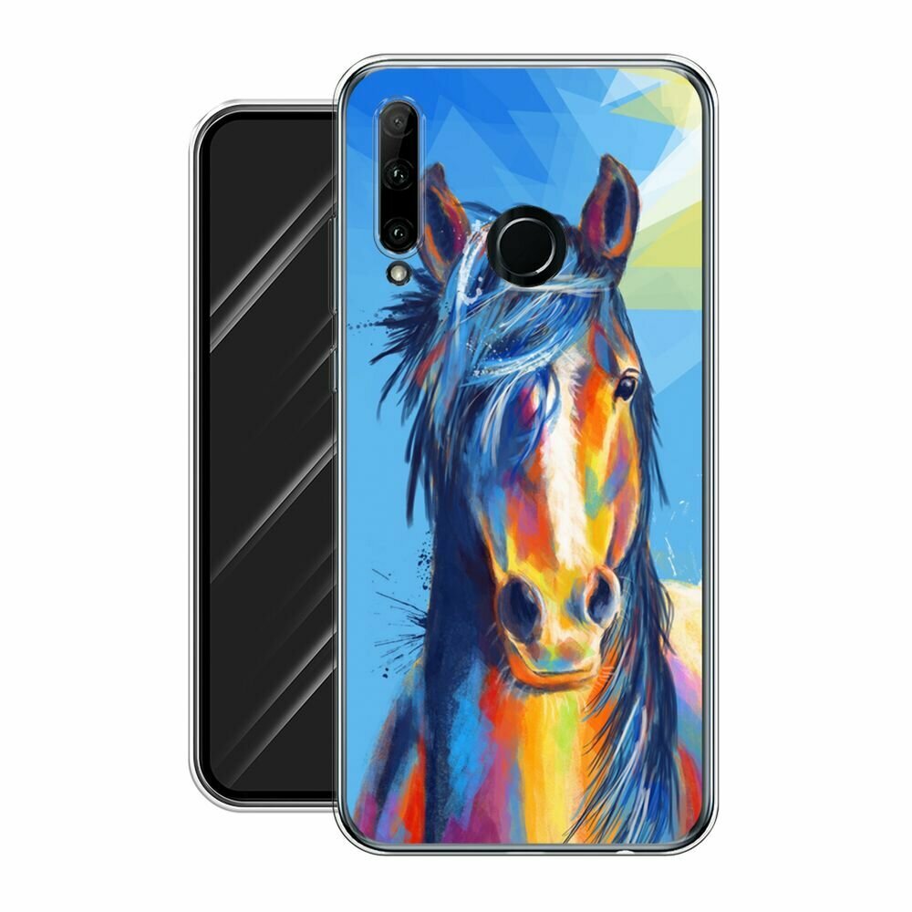 Чехол на Honor 10i/20 Lite 2019/20e/Huawei P Smart Plus 2019 / Хонор 10i с принтом "Лошадь арт 3" — фото 1
