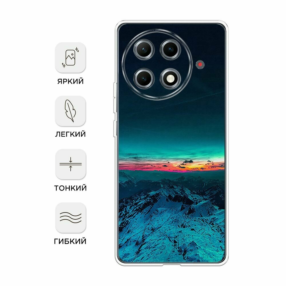Чехол на Tecno Camon 30S Pro / Текно Камон 30S Про с принтом "Закат в горах" — фото 1