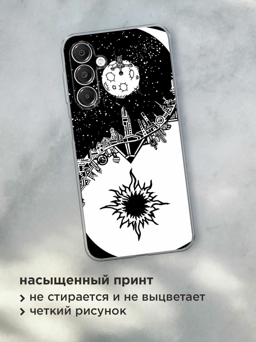 Чехол на Samsung Galaxy A16 / Самсунг А16 с принтом "Инь янь геометрия" — фото 1