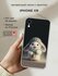 Чехол на Apple iPhone XR / Айфон XR с принтом "Белый крольчонок в шапке"