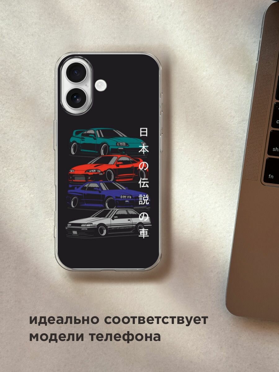 Чехол на Apple iPhone 17 / Айфон 17 с принтом "JDM Legend cars" — фото 1