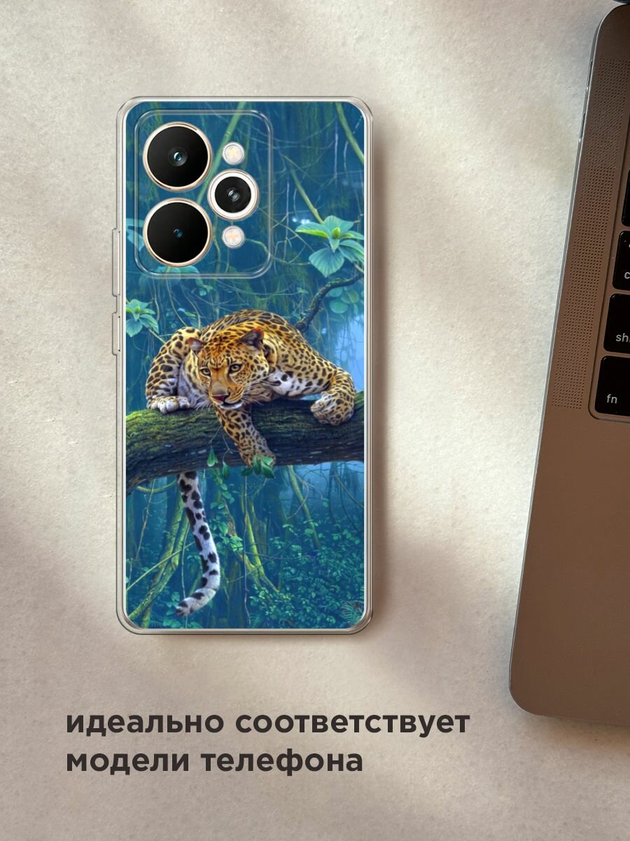 Чехол на Realme 15 Pro / Реалми 15 Про с принтом "Леопард охотник" — фото 1
