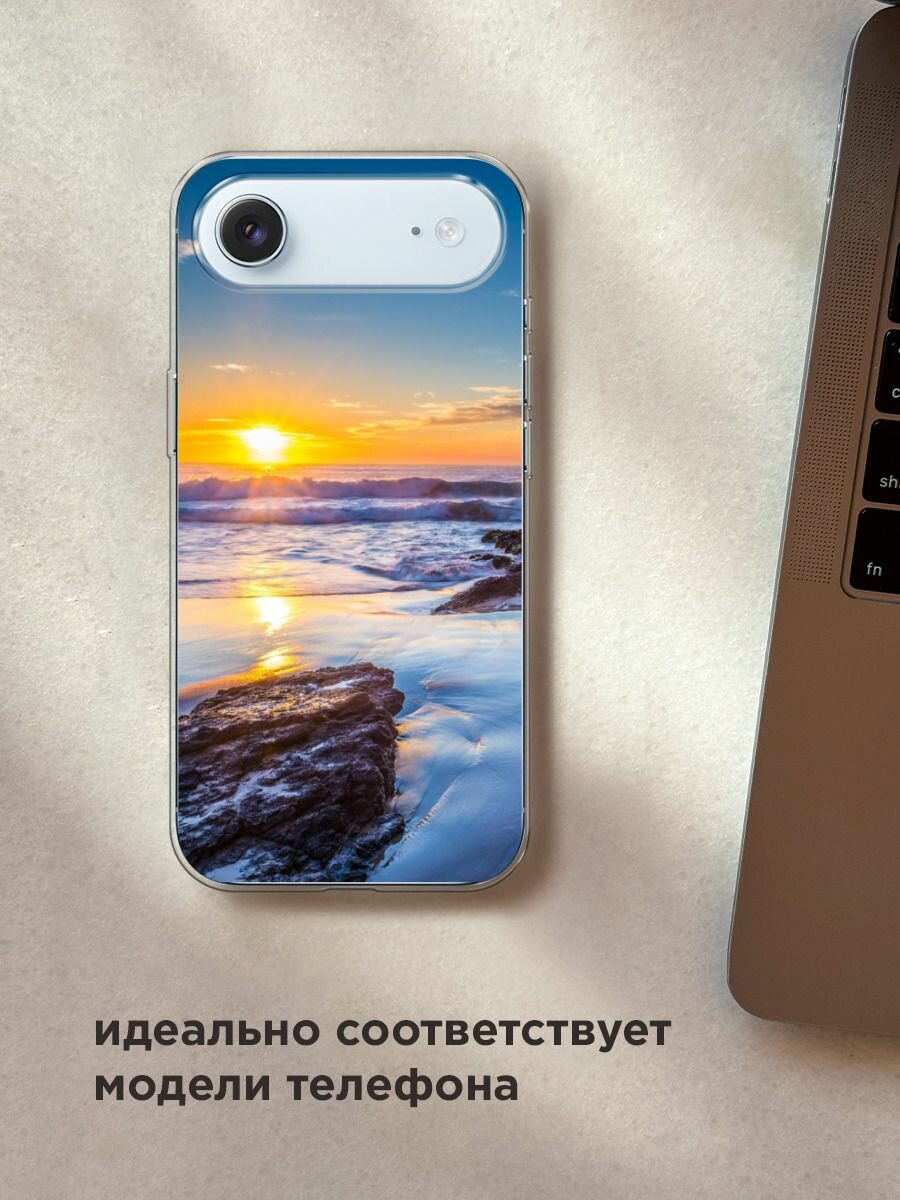 Силиконовый чехол на Apple iPhone Air / Айфон Айр с принтом "Восход 6" — фото 1