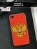 Чехол на Apple iPhone 4/4S / Айфон 4/4S с принтом "Герб России полотно"