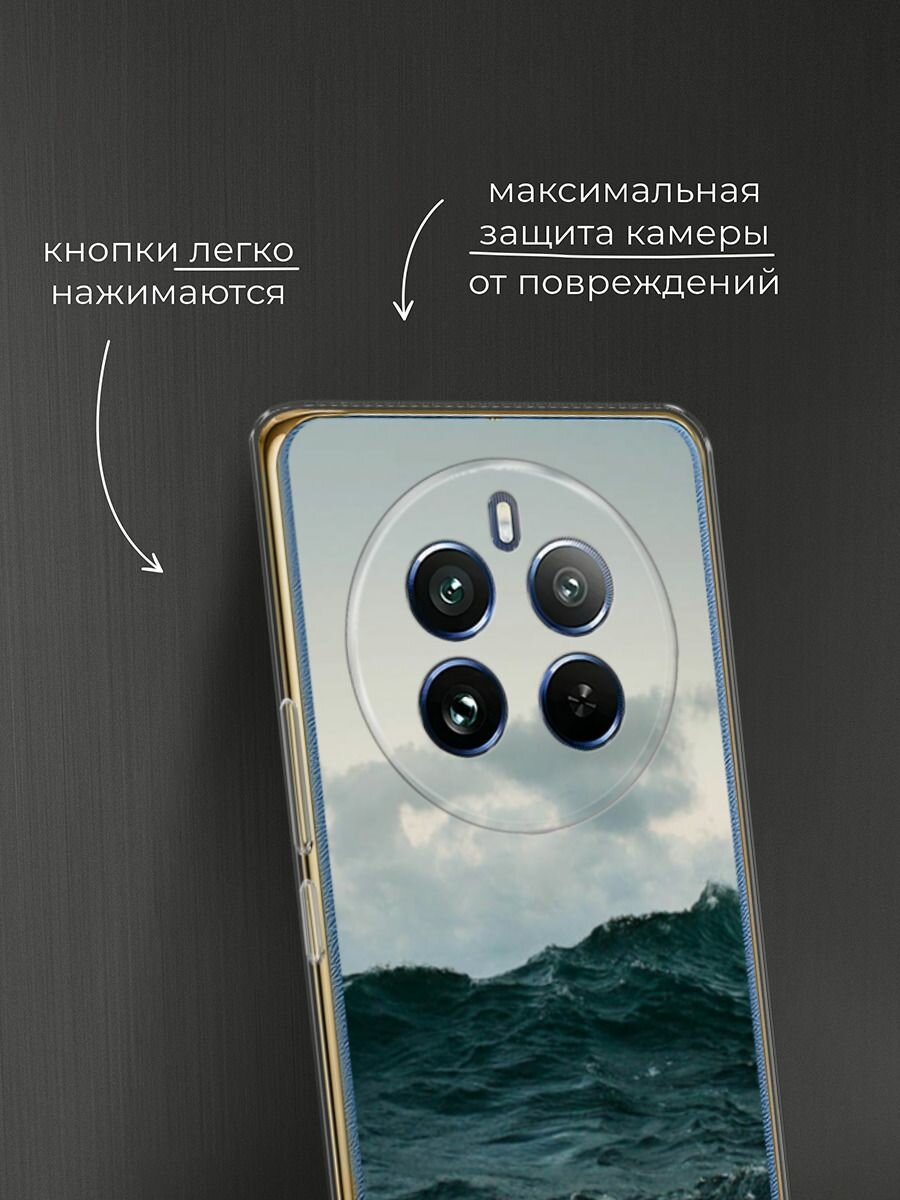 Силиконовый чехол на Realme 12 Pro / Реалми 12 Про с принтом "Волны 11" — фото 1