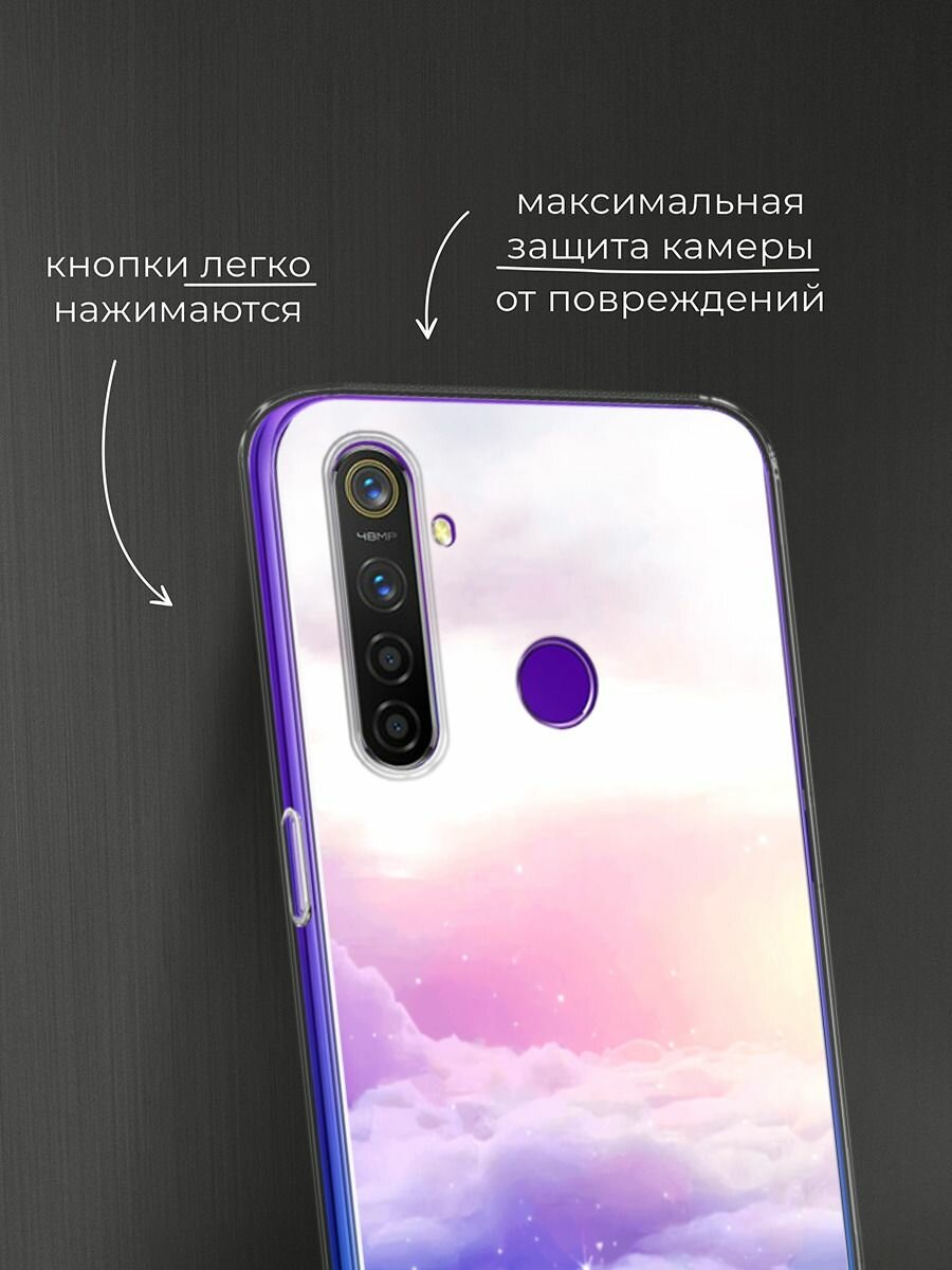 Силиконовый чехол на Realme 5 Pro / Реалми 5 Про с принтом "Небеса" — фото 1
