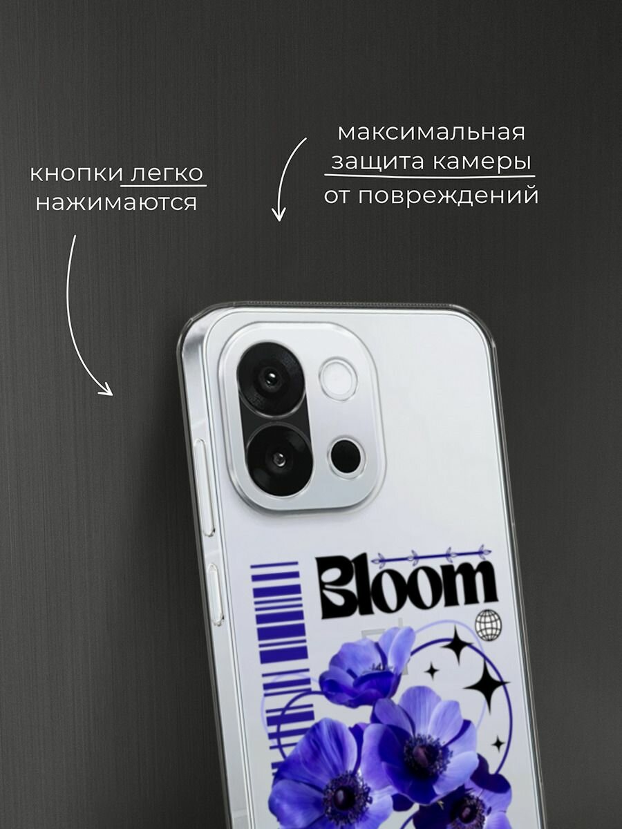 Чехол на OnePlus 13T / Ван Плас 13Т с принтом "Завораживающие анемоны", прозрачный — фото 1