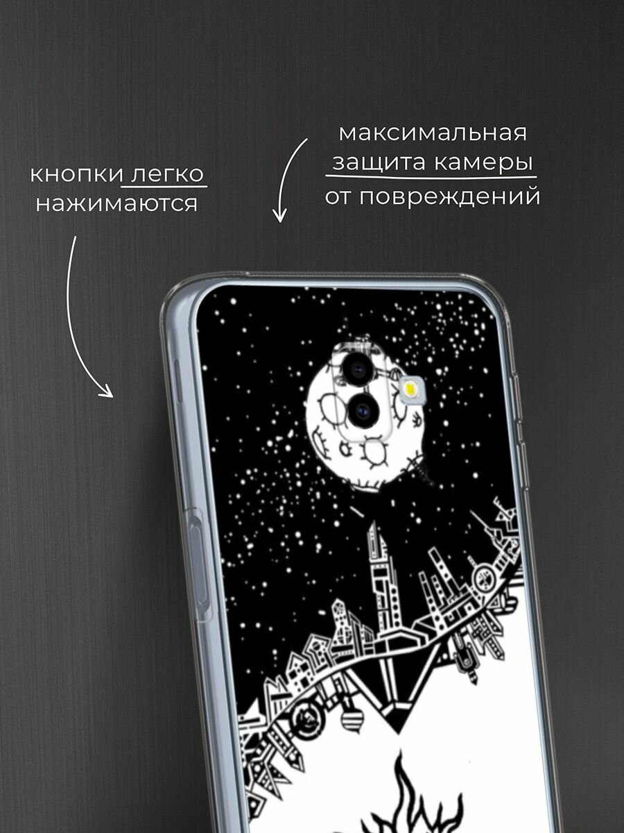 Чехол на Samsung Galaxy J6 + / Самсунг Галакси J6 Плюс 2018 с принтом "Инь янь геометрия" — фото 1