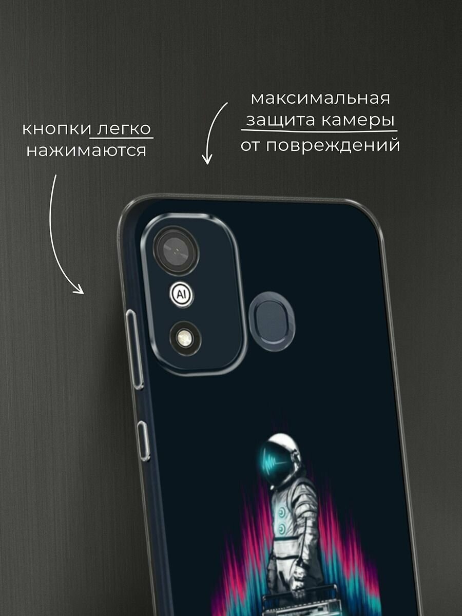 Чехол на Itel A27 / Ител А27 с принтом "Космическая вечеринка" — фото 1