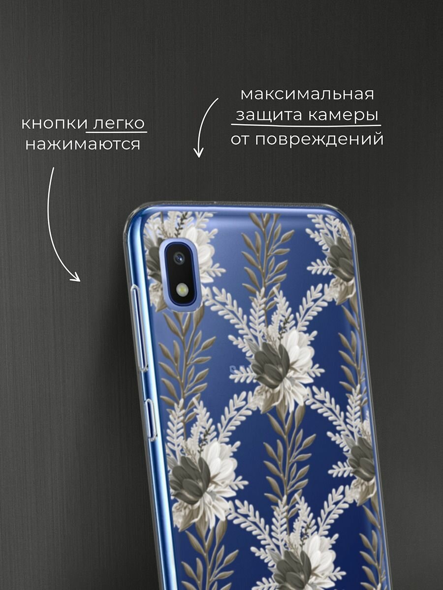 Чехол на Samsung Galaxy A10 / Самсунг Галакси А10 с принтом "Переплетение цветов" — фото 1